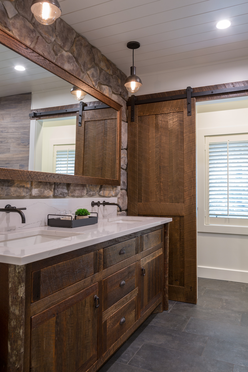 Rustic Primary Bath - NS Interior Designs